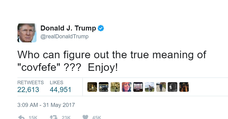 US politician introduces ‘COVFEFE Act’ to preserve Trump’s tweets as ...