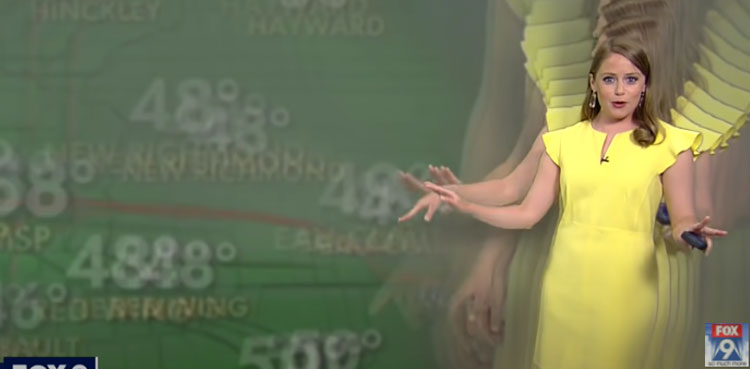 Viral video: Meteorologist multiplies on screen during graphics glitch