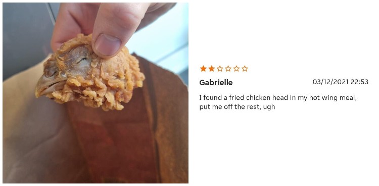 VIRAL: Woman shocked after finding chicken head in fried wings
